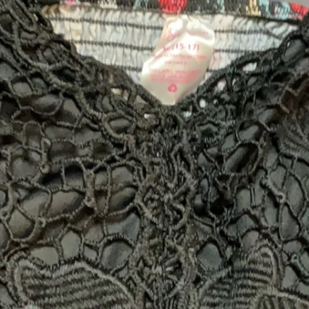 No Boundaries | Dresses | No Boundaries Crochet Black Red Floral Maxi ...